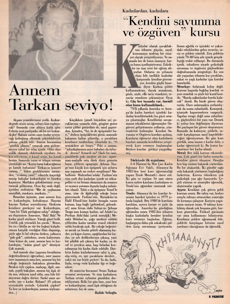 3 Haziran 1995: Mor Çatı'dan "savunma ve özgüven"/wendo atölyesi ...